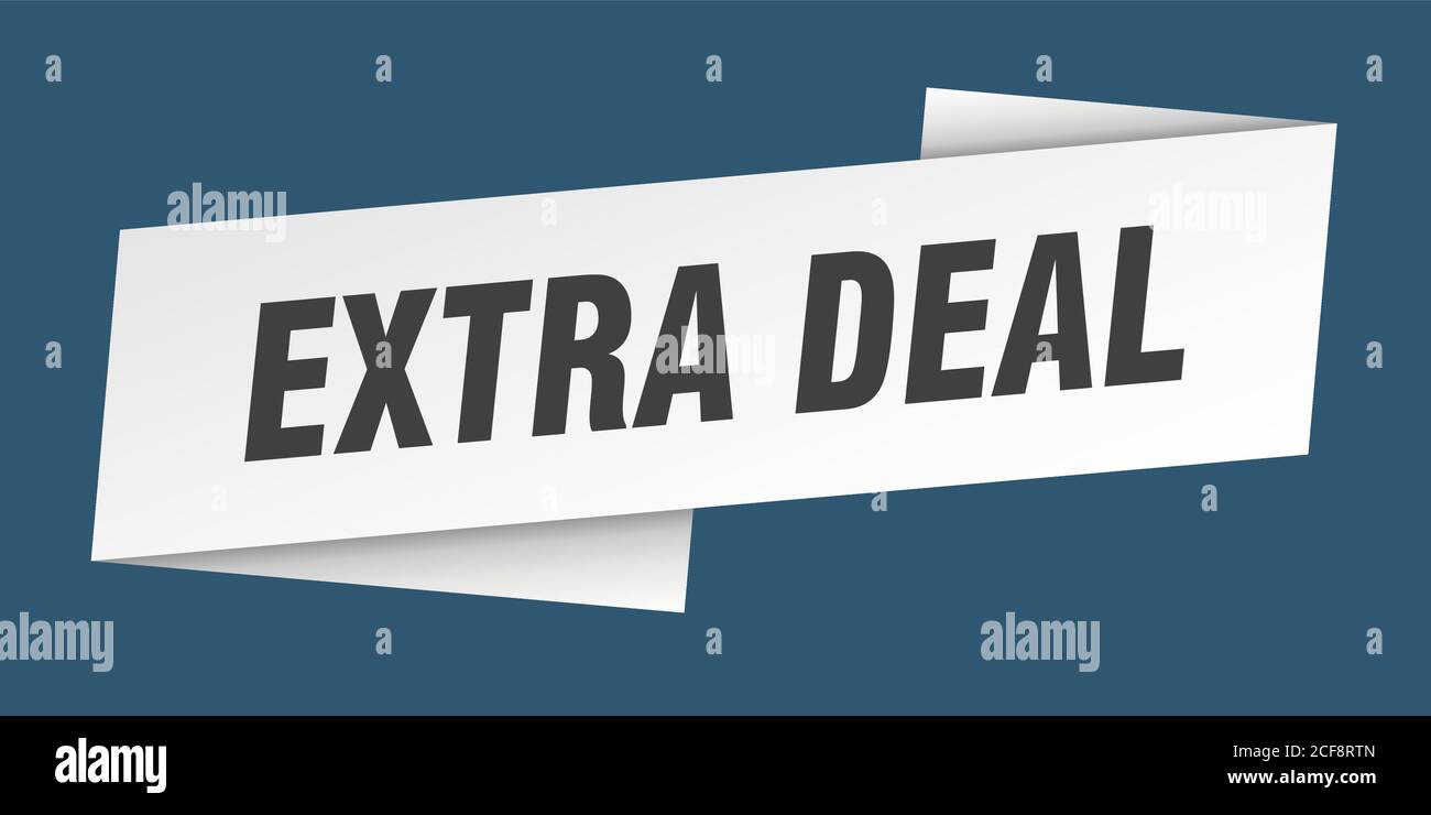 extra deal banner template. ribbon label sticker. sign Stock Vector ...