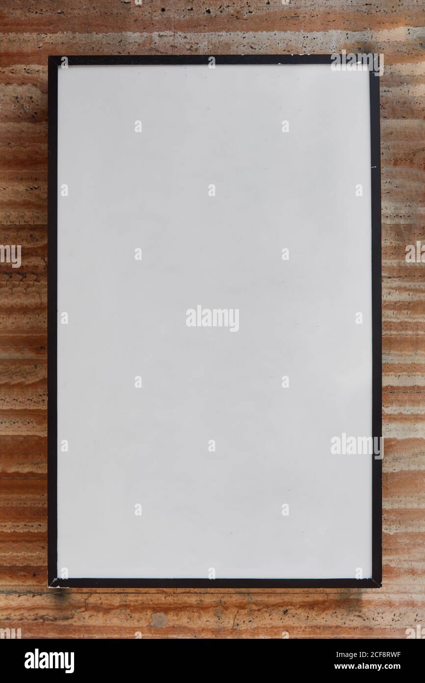 Modern white menu mock-up for restaurant or cafe Stock Photo - Alamy