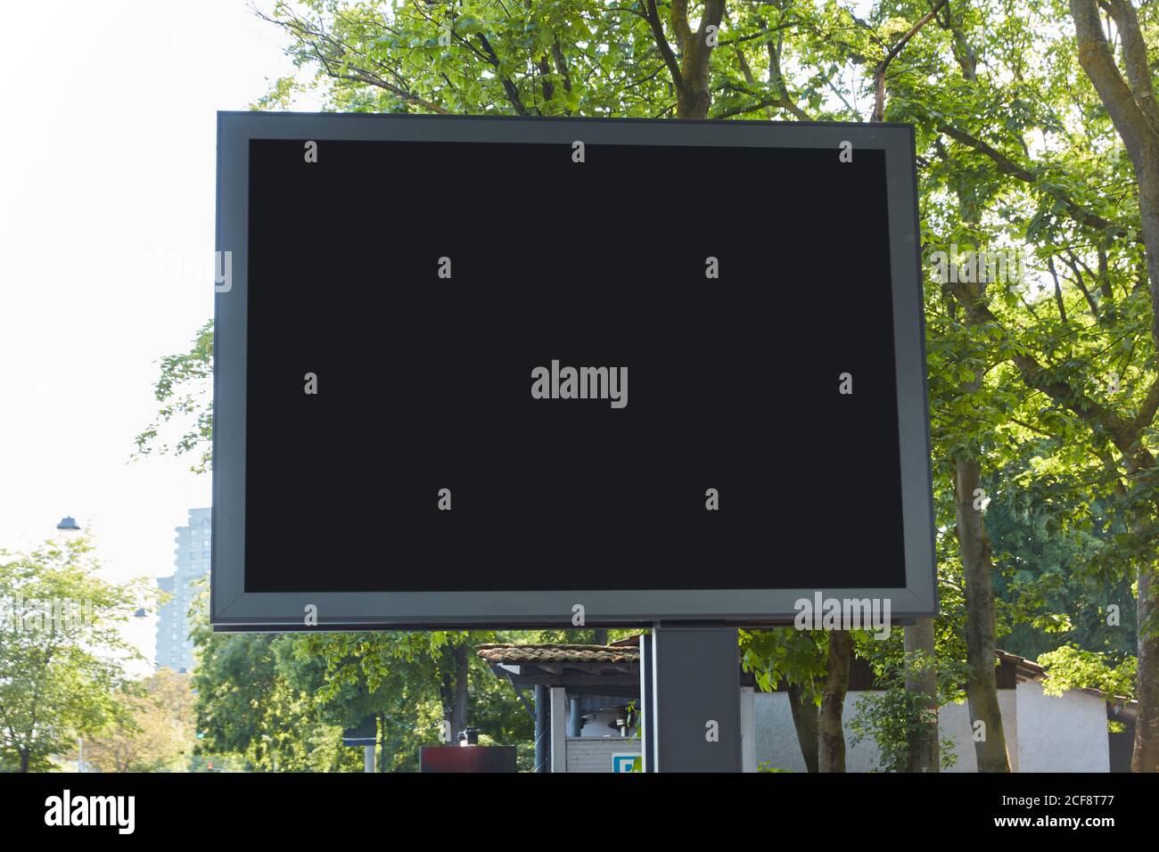 Mega-Light Digital Poster Billboard Mock-Up Template in the City Stock ...