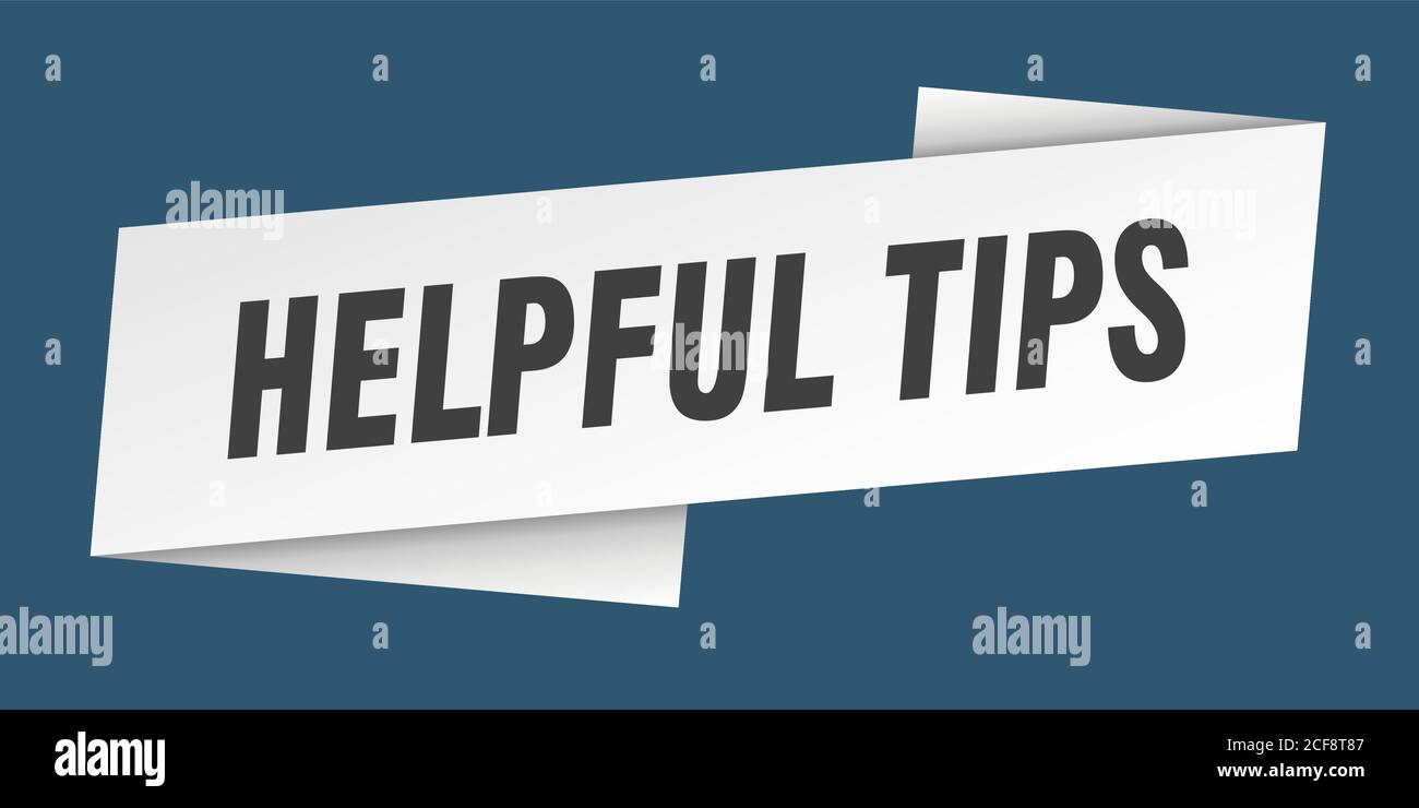 helpful tips banner template. ribbon label sticker. sign Stock Vector ...