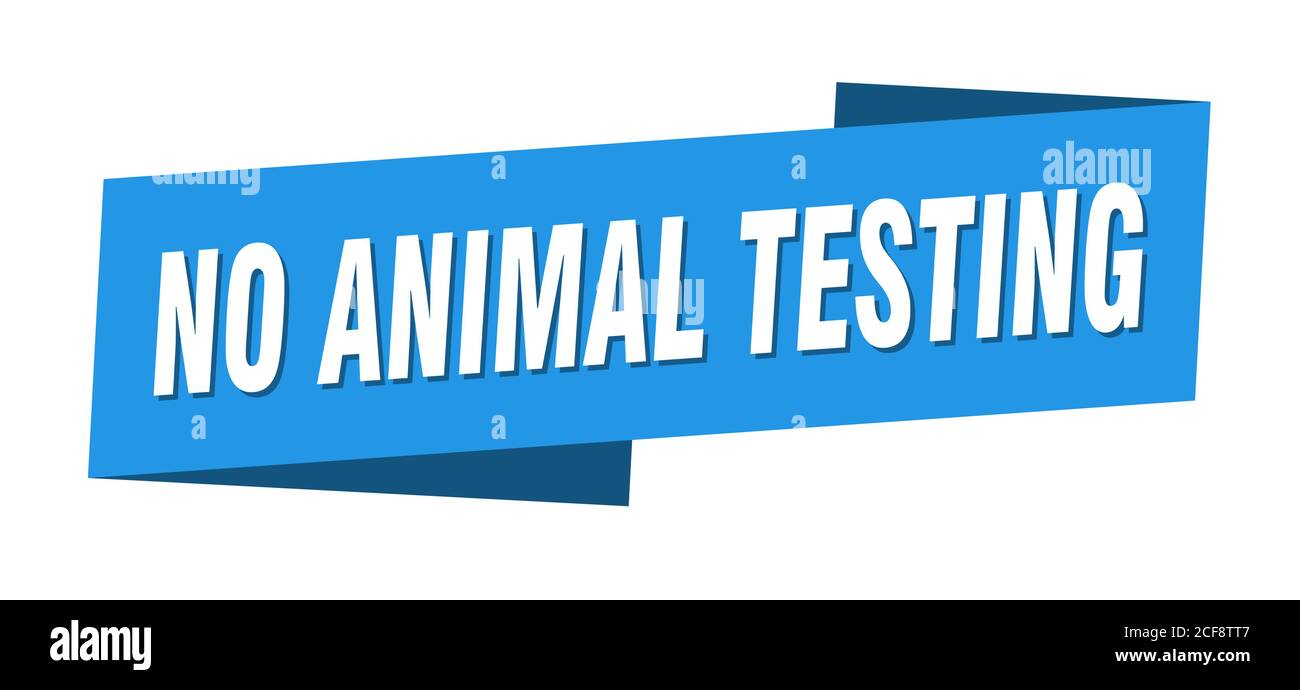 no animal testing banner template. ribbon label sticker. sign Stock ...