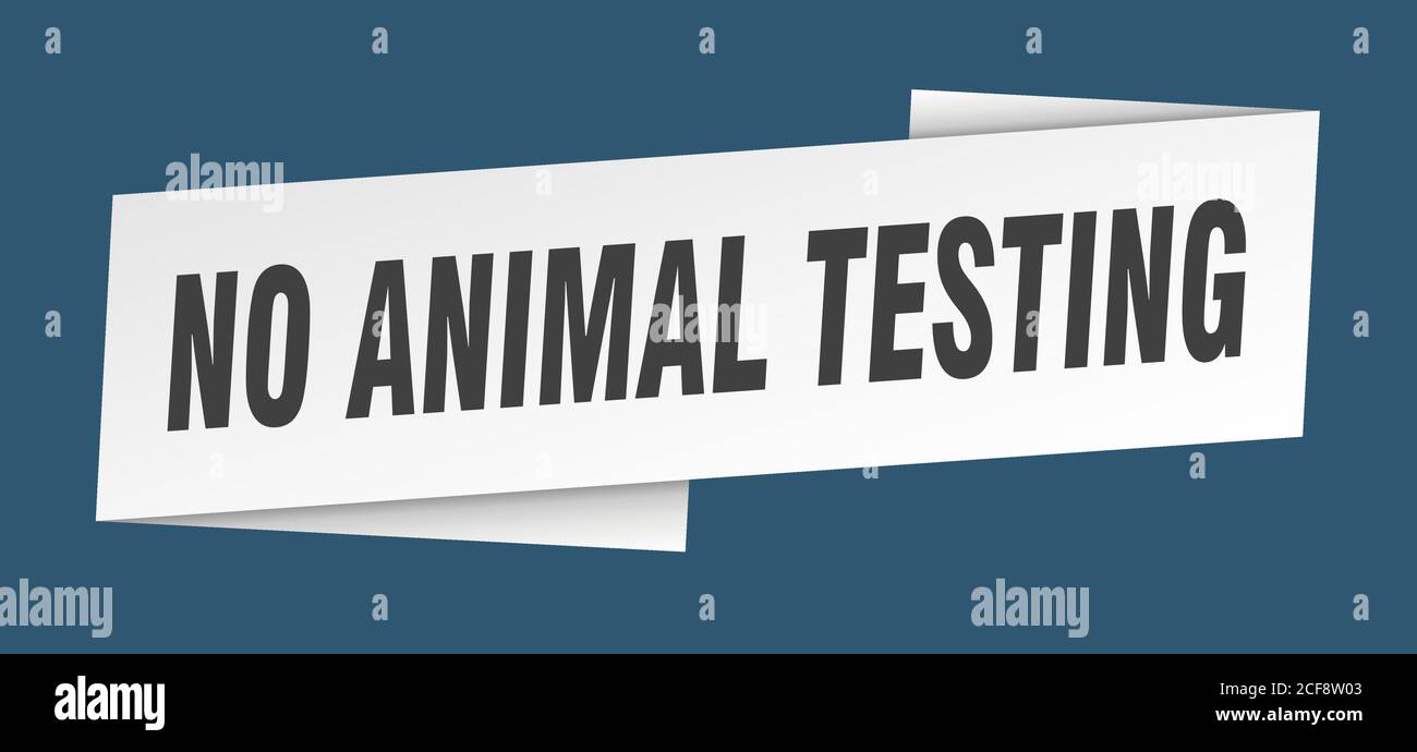 no animal testing banner template. ribbon label sticker. sign Stock ...