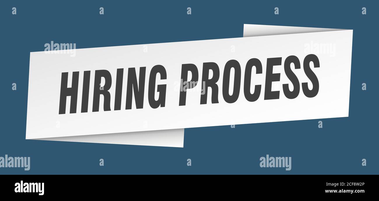 hiring process banner template. ribbon label sticker. sign Stock Vector ...