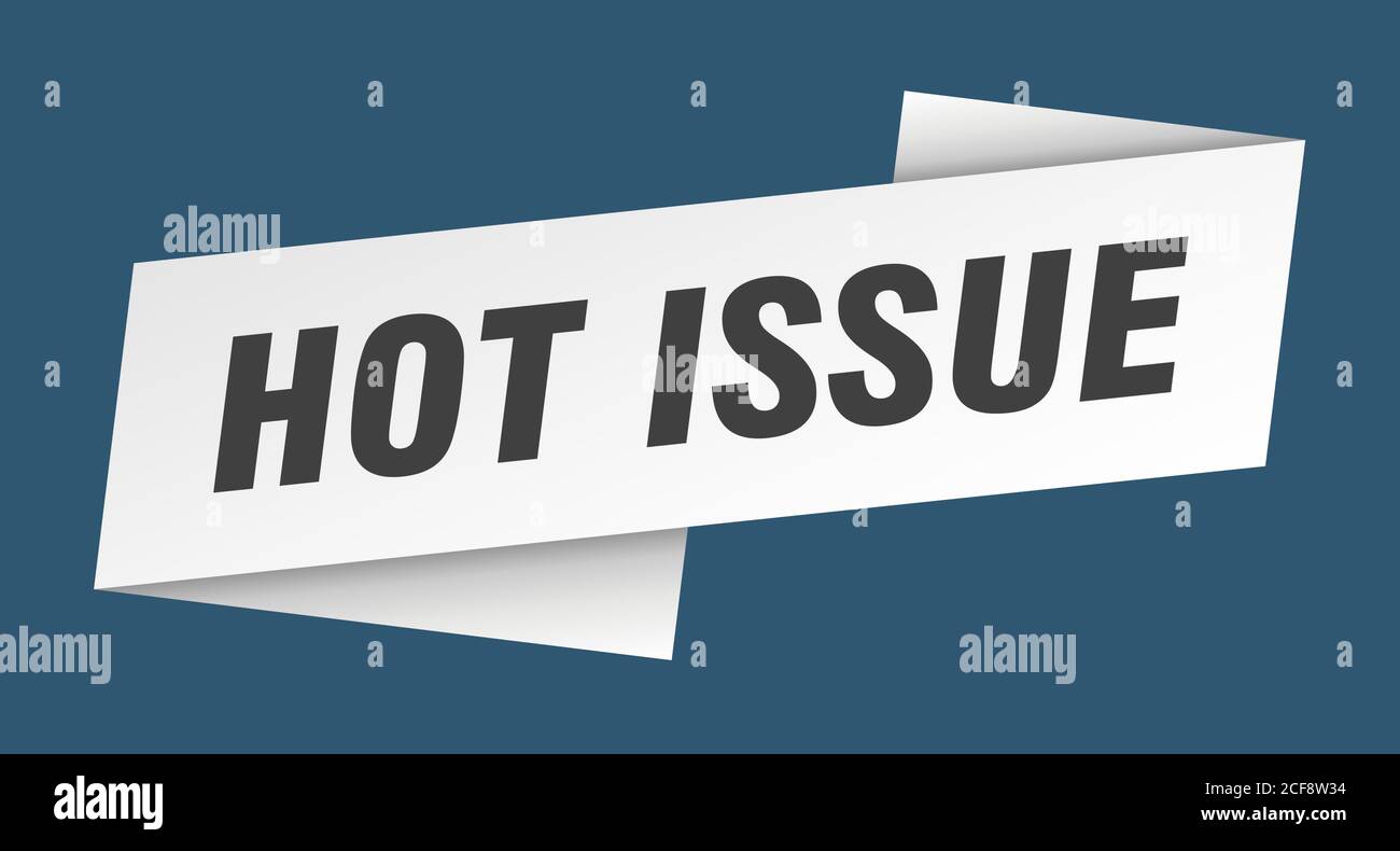 hot issue banner template. ribbon label sticker. sign Stock Vector ...