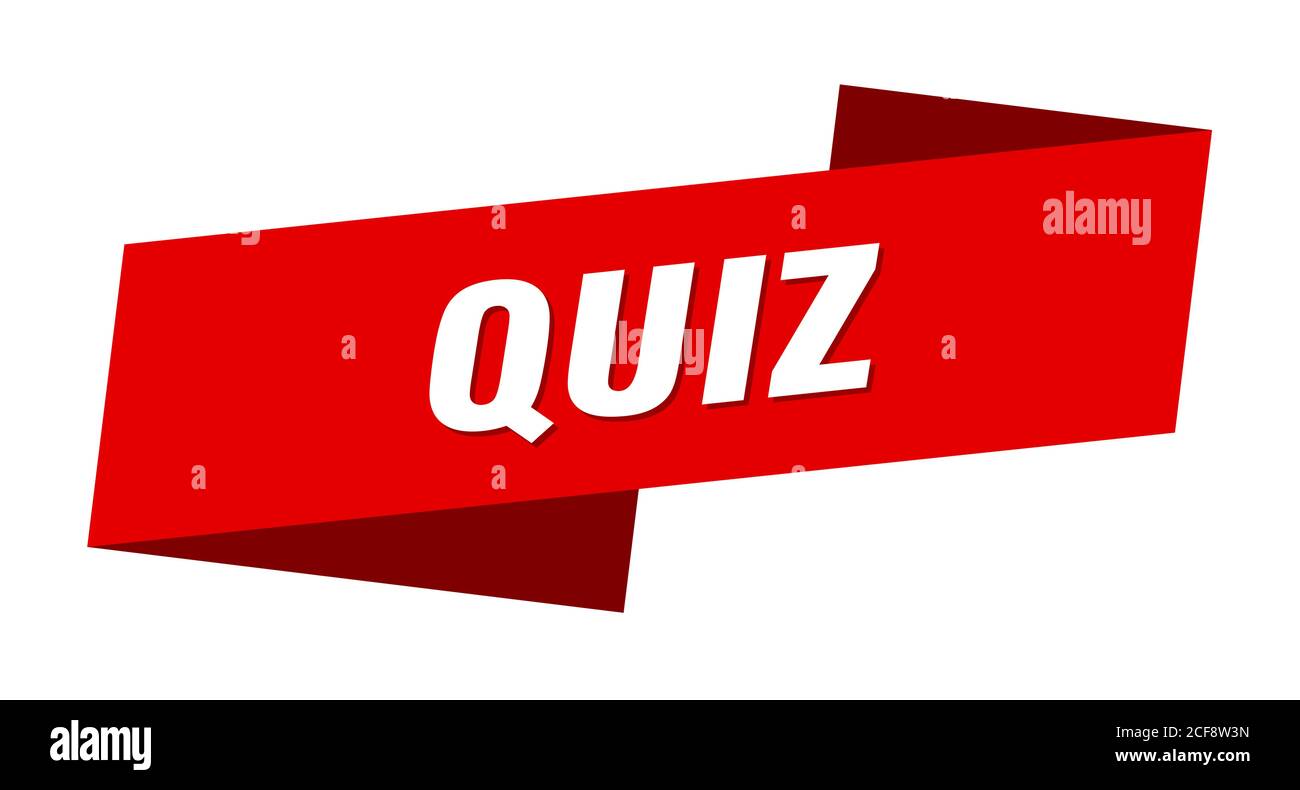 quiz banner template. ribbon label sticker. sign Stock Vector Image ...