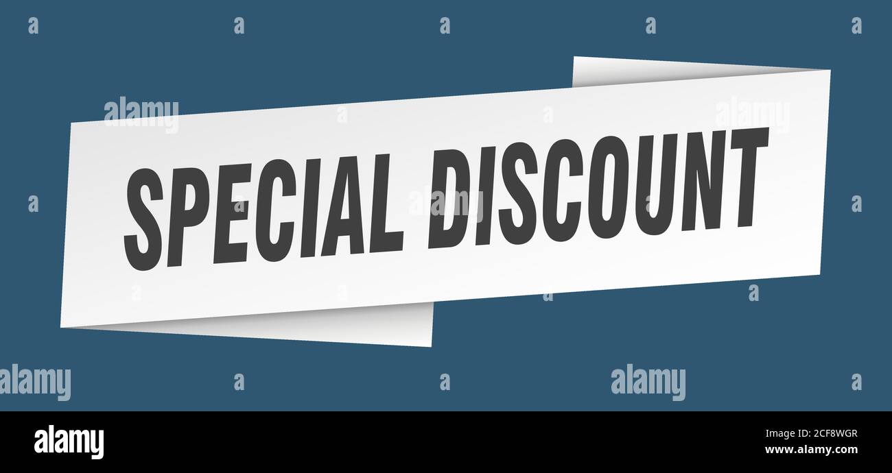 special discount banner template. ribbon label sticker. sign Stock ...