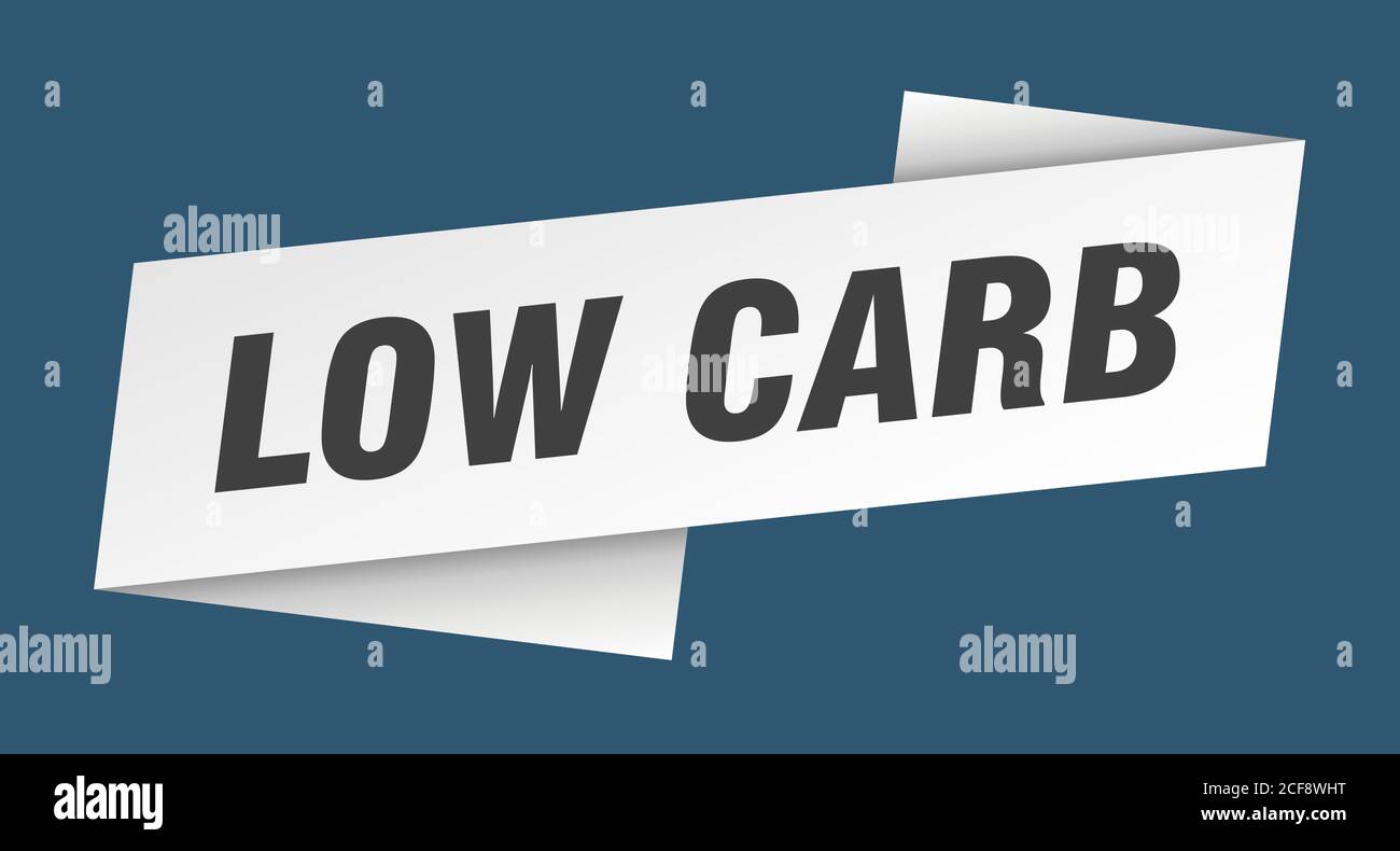 low carb banner template. ribbon label sticker. sign Stock Vector Image ...