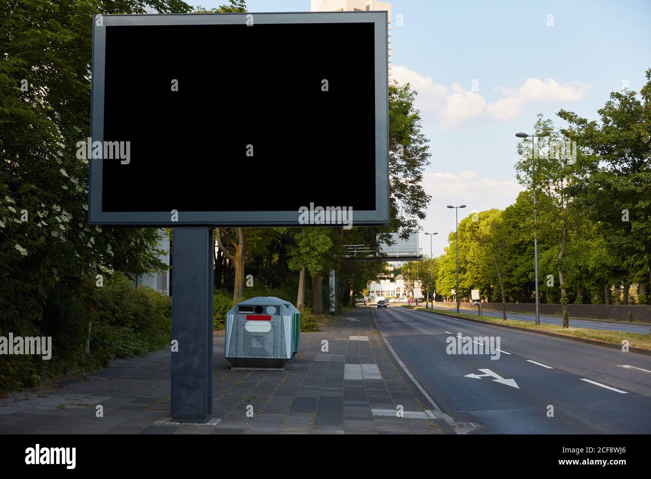 Digital Poster Billboard Billboard Mock-Up Template on a downtown ...