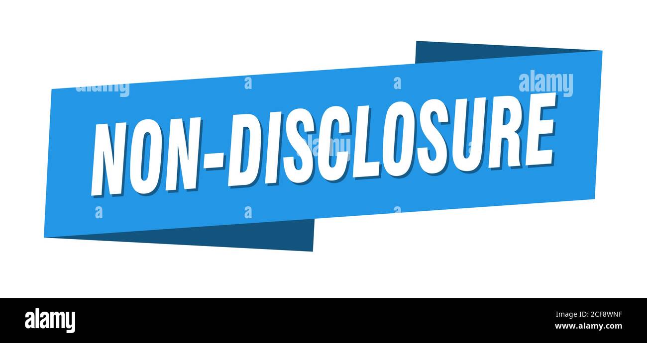 non-disclosure banner template. ribbon label sticker. sign Stock Vector ...