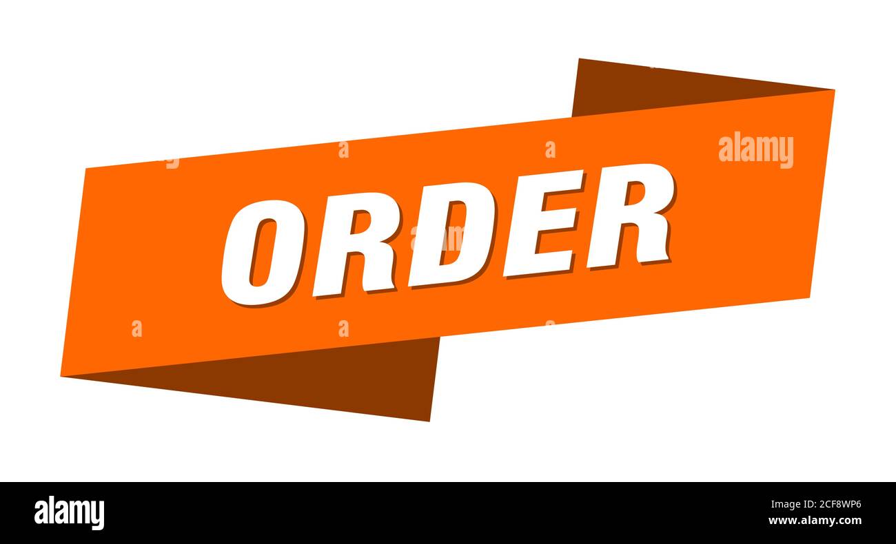order banner template. ribbon label sticker. sign Stock Vector Image ...