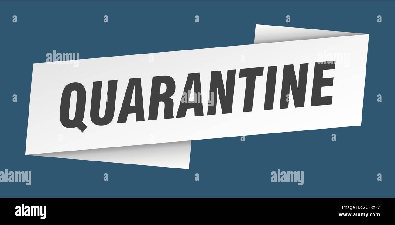 quarantine banner template. ribbon label sticker. sign Stock Vector ...