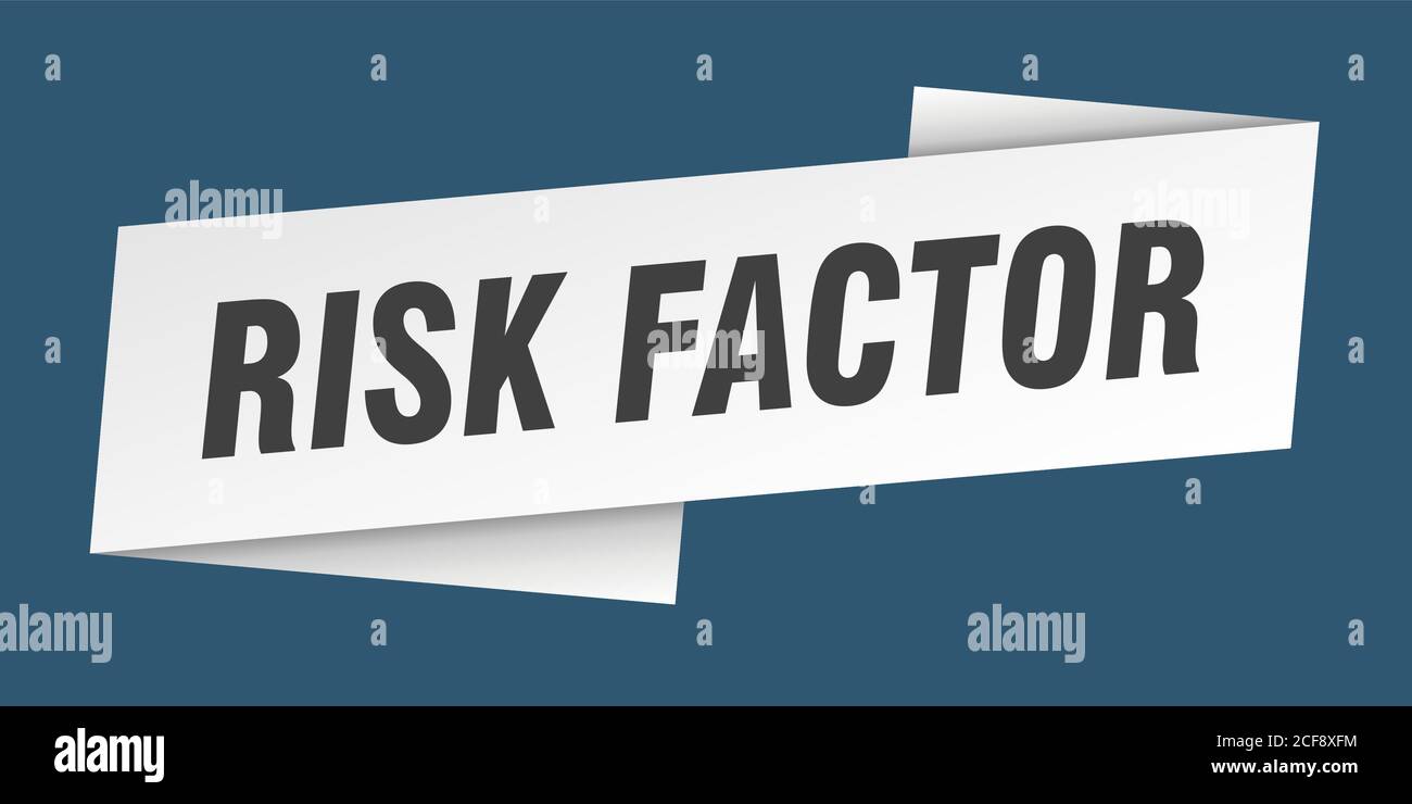 risk factor banner template. ribbon label sticker. sign Stock Vector ...