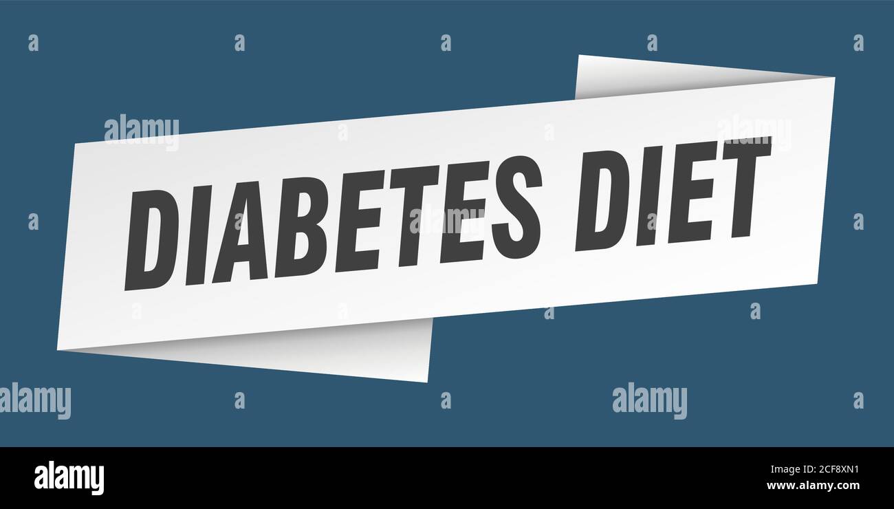 diabetes diet banner template. ribbon label sticker. sign Stock Vector ...
