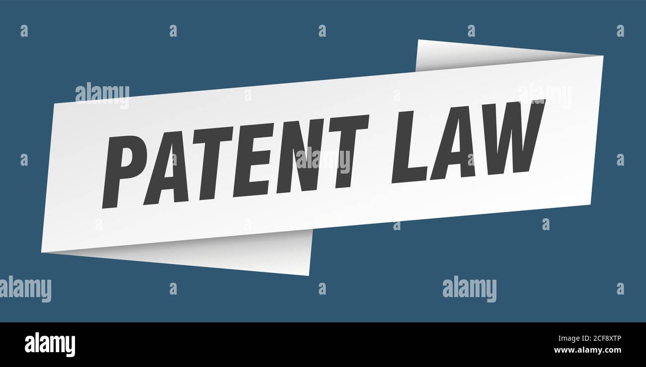 patent law banner template. ribbon label sticker. sign Stock Vector ...