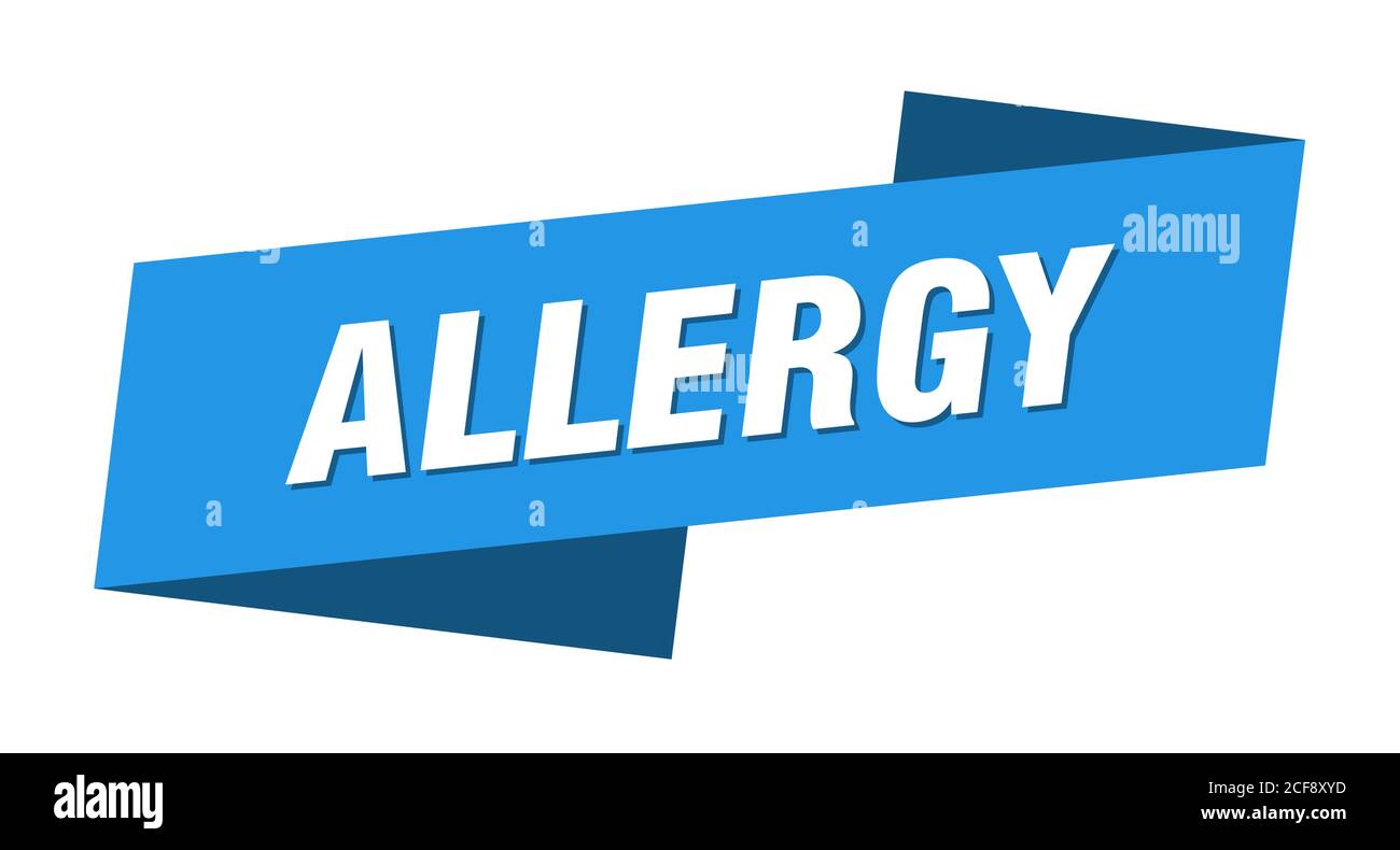 allergy banner template. ribbon label sticker. sign Stock Vector Image ...