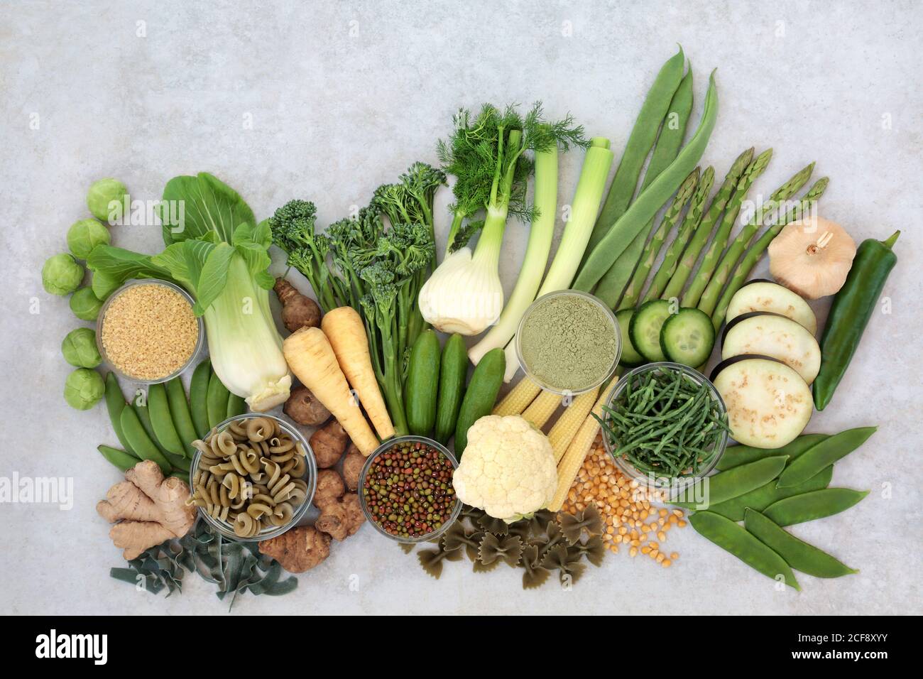 Vegan green & yellow health foods for immune defense with high ...