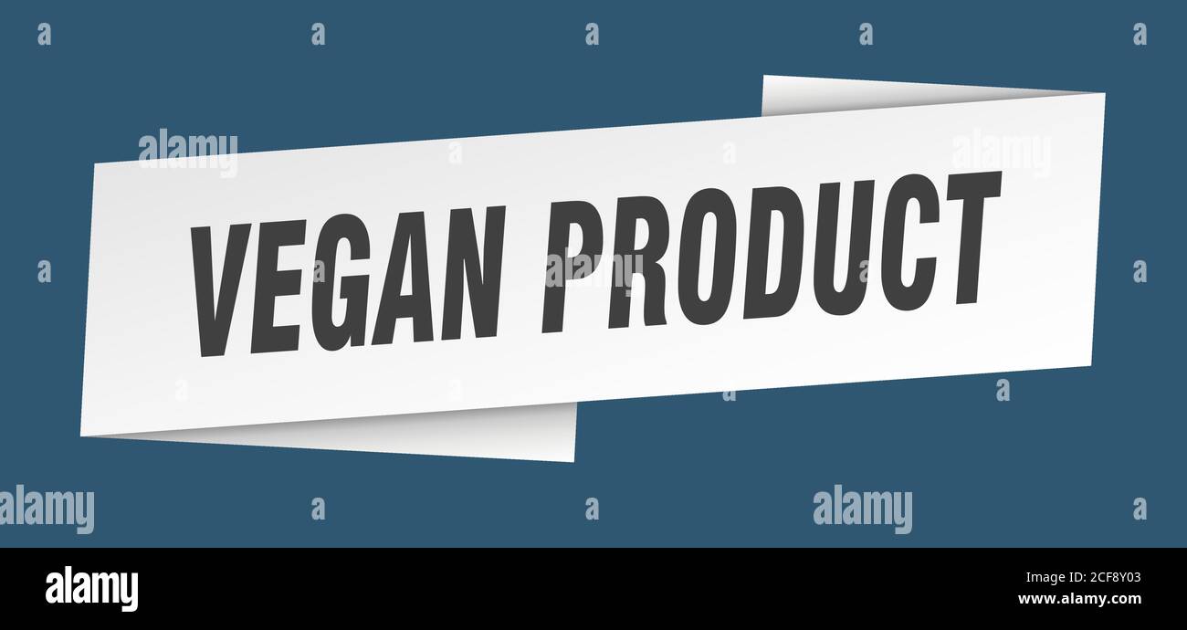 vegan product banner template. ribbon label sticker. sign Stock Vector ...