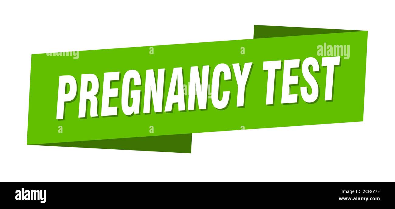 pregnancy test banner template. ribbon label sticker. sign Stock Vector ...