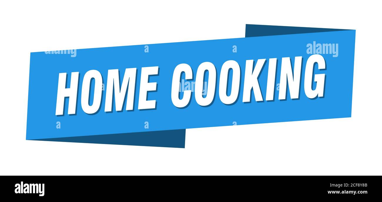 home cooking banner template. ribbon label sticker. sign Stock Vector ...