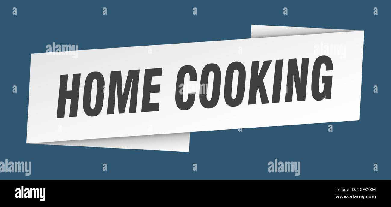home cooking banner template. ribbon label sticker. sign Stock Vector ...