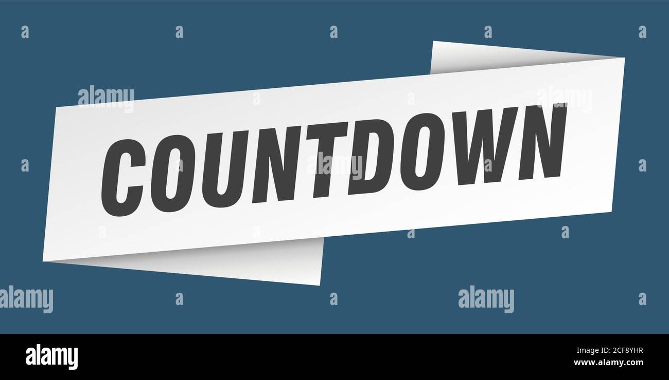 countdown banner template. ribbon label sticker. sign Stock Vector ...