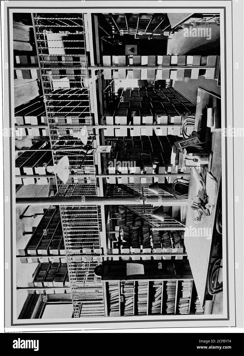 . Metallic book stacks and furniture for libraries; metallic filing ...