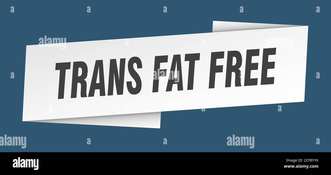 trans fat free banner template. ribbon label sticker. sign Stock Vector ...