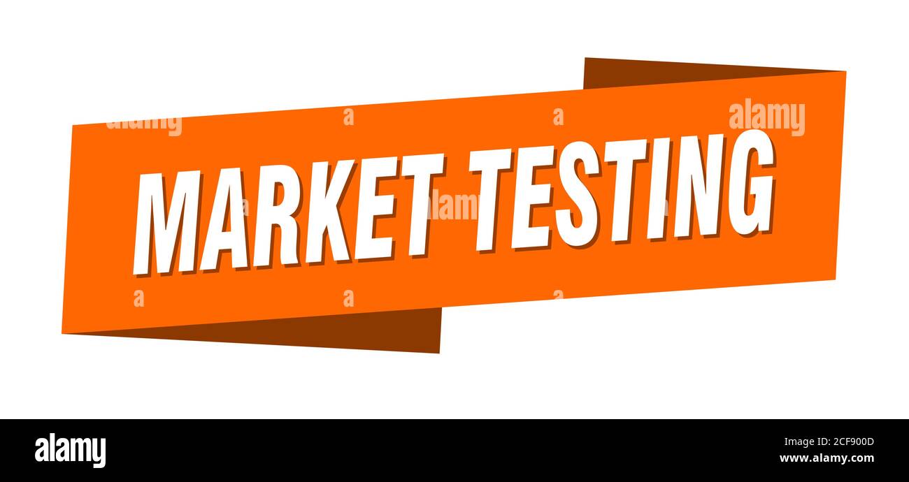 market testing banner template. ribbon label sticker. sign Stock Vector ...