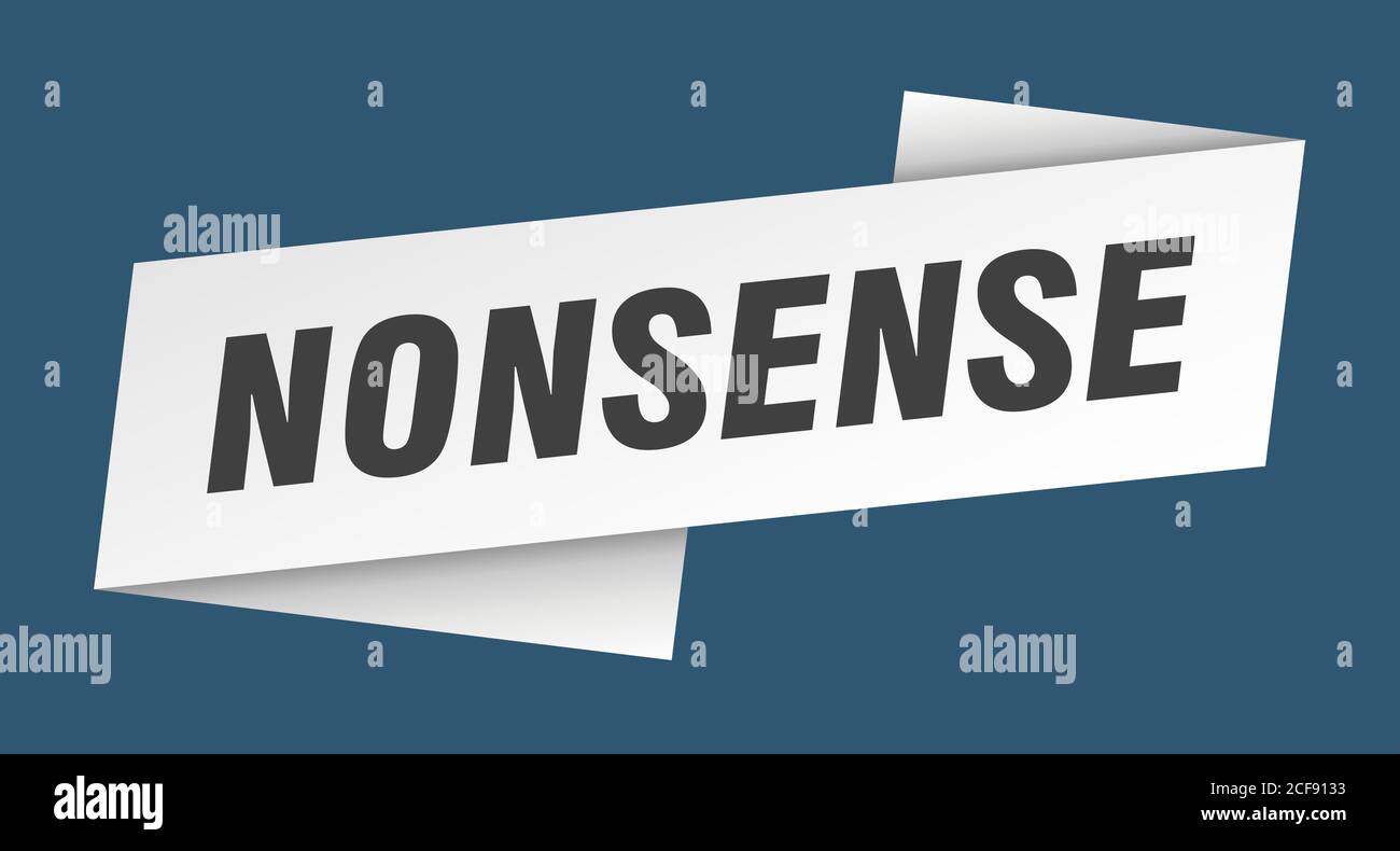 nonsense banner template. ribbon label sticker. sign Stock Vector Image ...