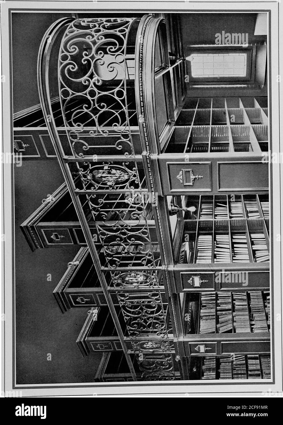 . Metallic book stacks and furniture for libraries; metallic filing ...