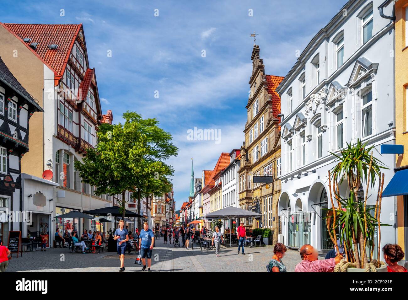 Historical city in Hameln, Germany Stock Photo - Alamy