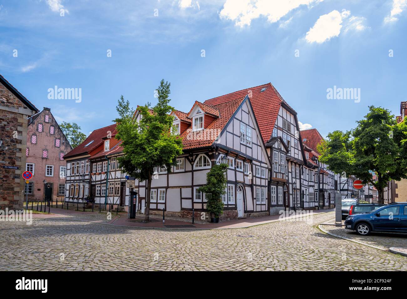 Historical timbered houses in Hameln, Germany Stock Photo - Alamy