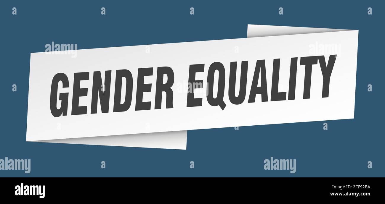 gender equality banner template. ribbon label sticker. sign Stock ...