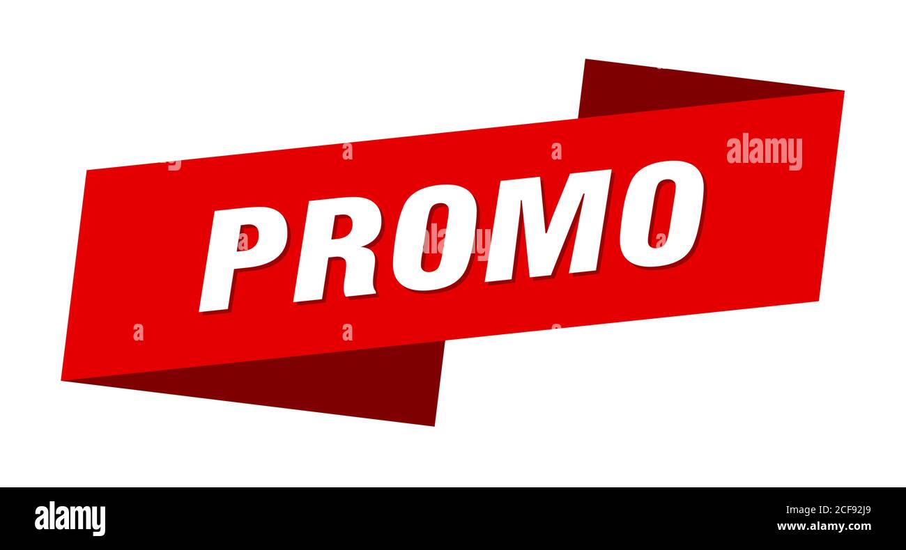 promo banner template. ribbon label sticker. sign Stock Vector Image ...