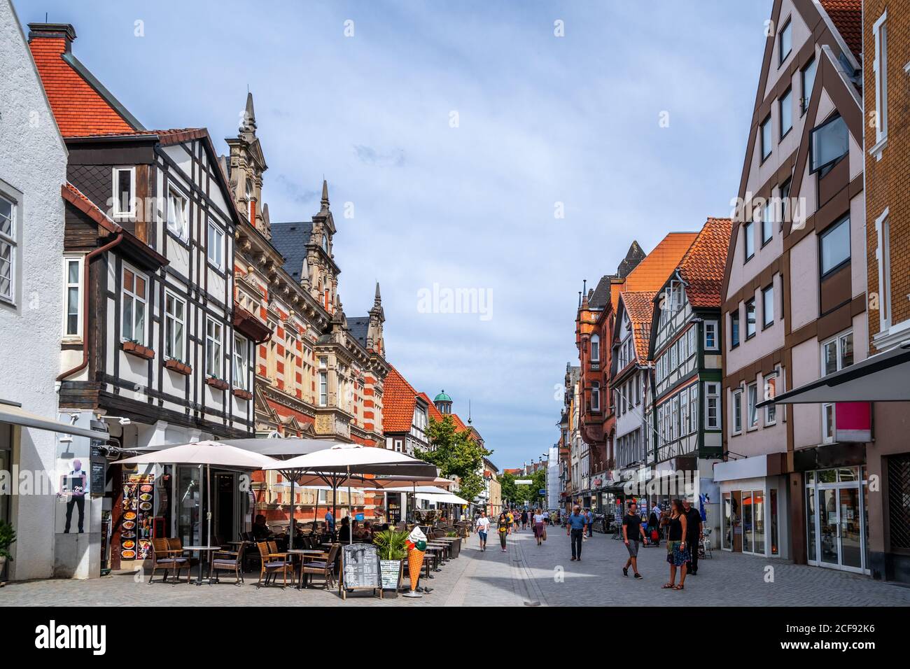 Historical timbered houses in Hameln, Germany Stock Photo - Alamy
