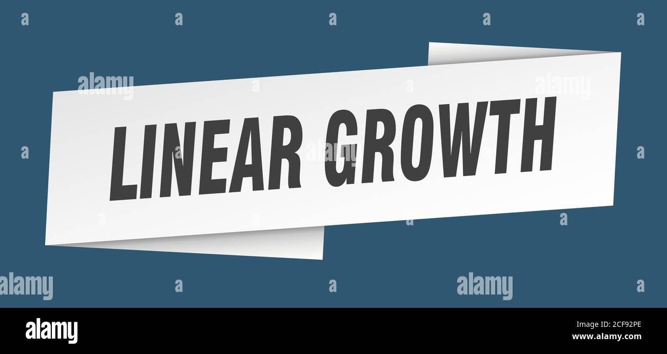 linear growth banner template. ribbon label sticker. sign Stock Vector ...