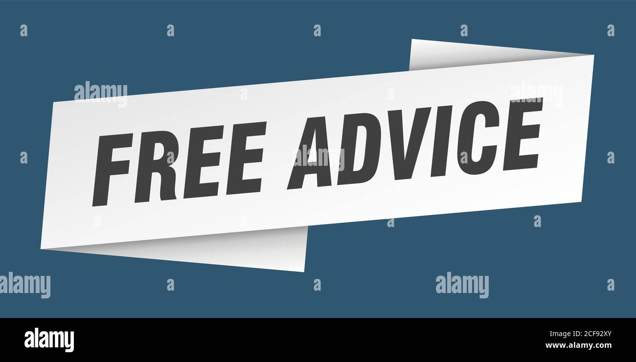 free advice banner template. ribbon label sticker. sign Stock Vector ...