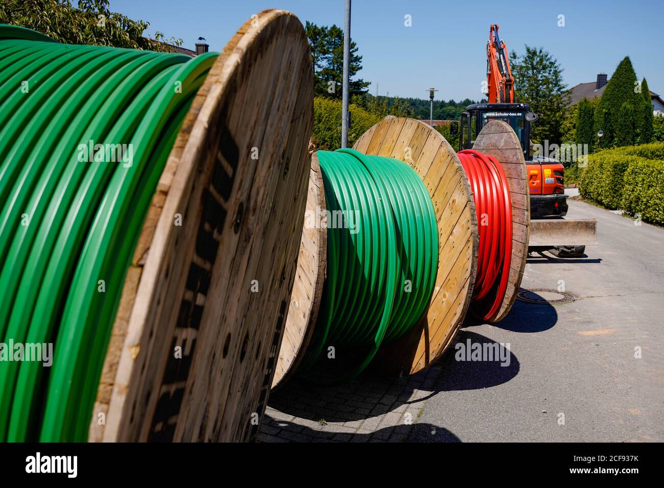Cable drums hi-res stock photography and images - Alamy