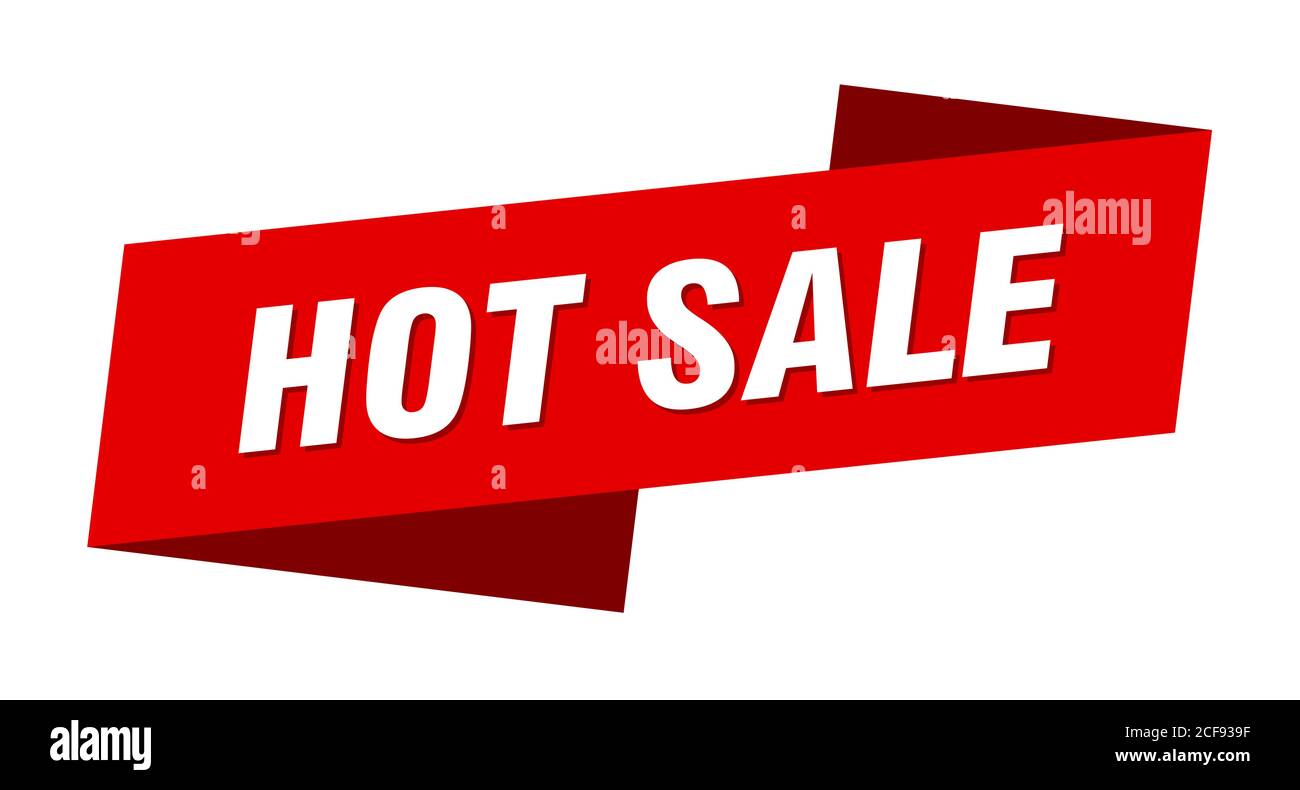hot sale banner template. ribbon label sticker. sign Stock Vector Image ...