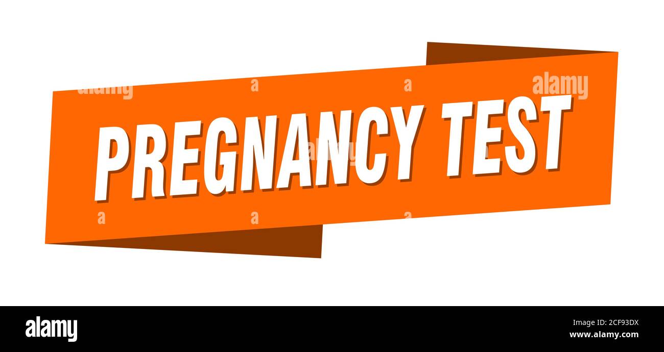 pregnancy test banner template. ribbon label sticker. sign Stock Vector ...