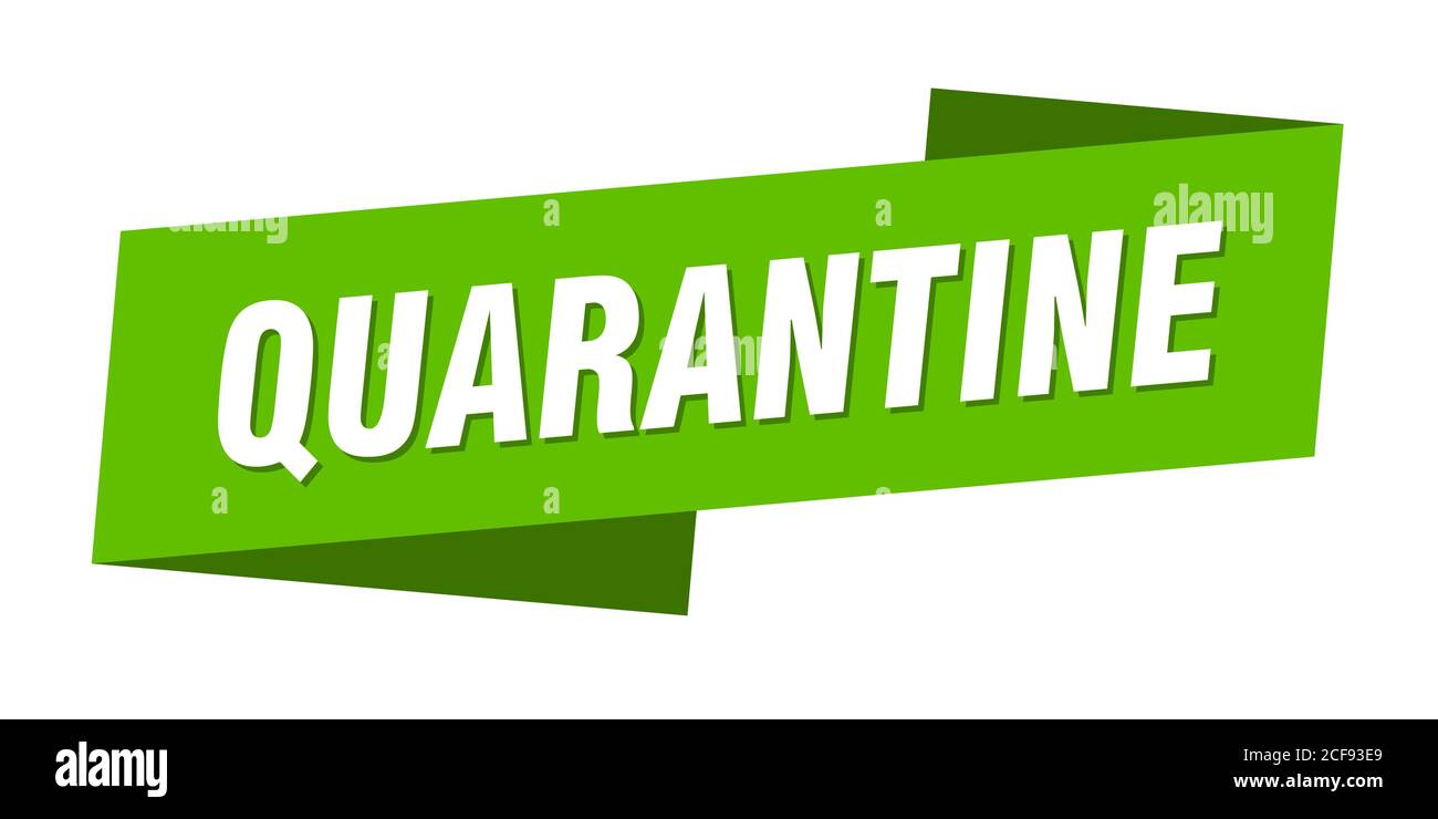 quarantine banner template. ribbon label sticker. sign Stock Vector ...