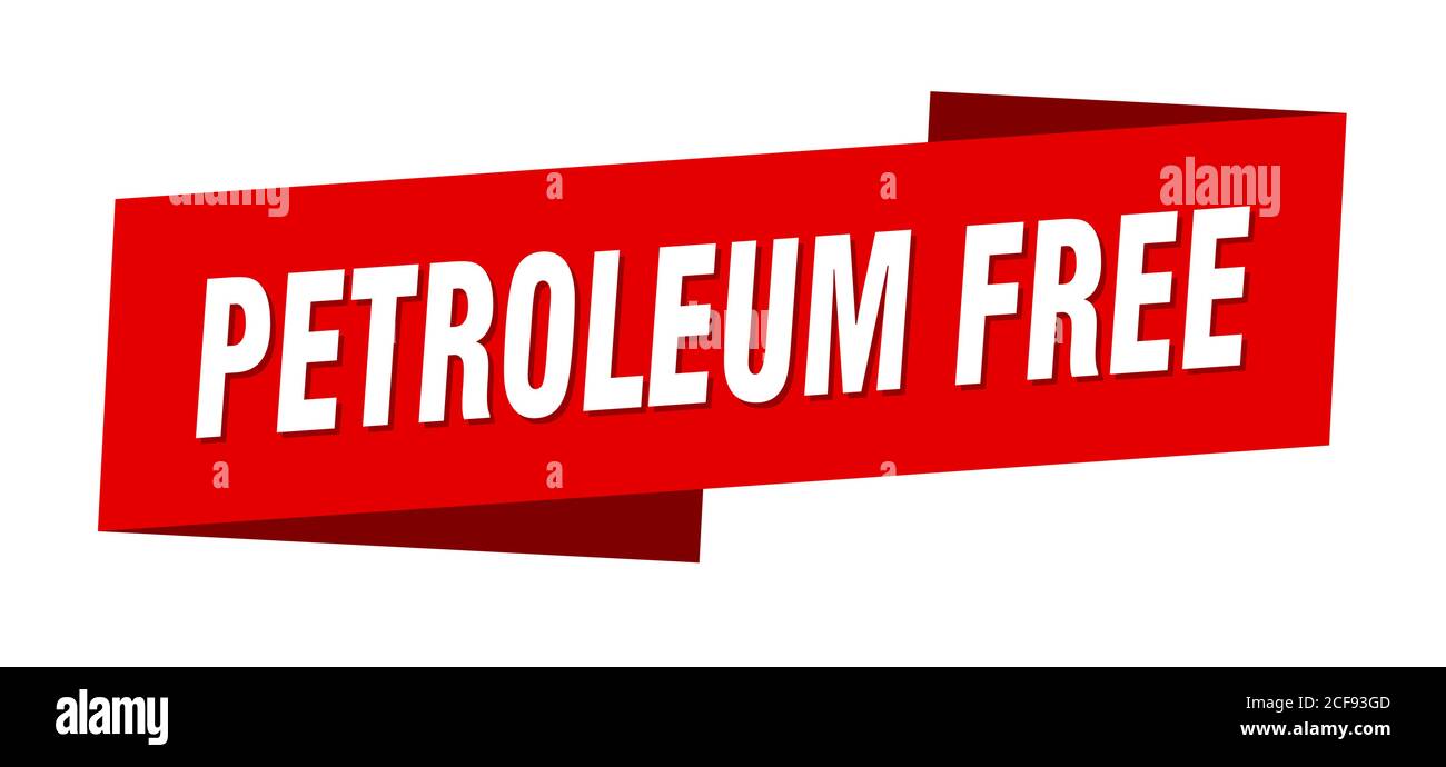 petroleum free banner template. ribbon label sticker. sign Stock Vector ...