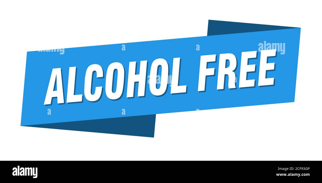 alcohol free banner template. ribbon label sticker. sign Stock Vector ...