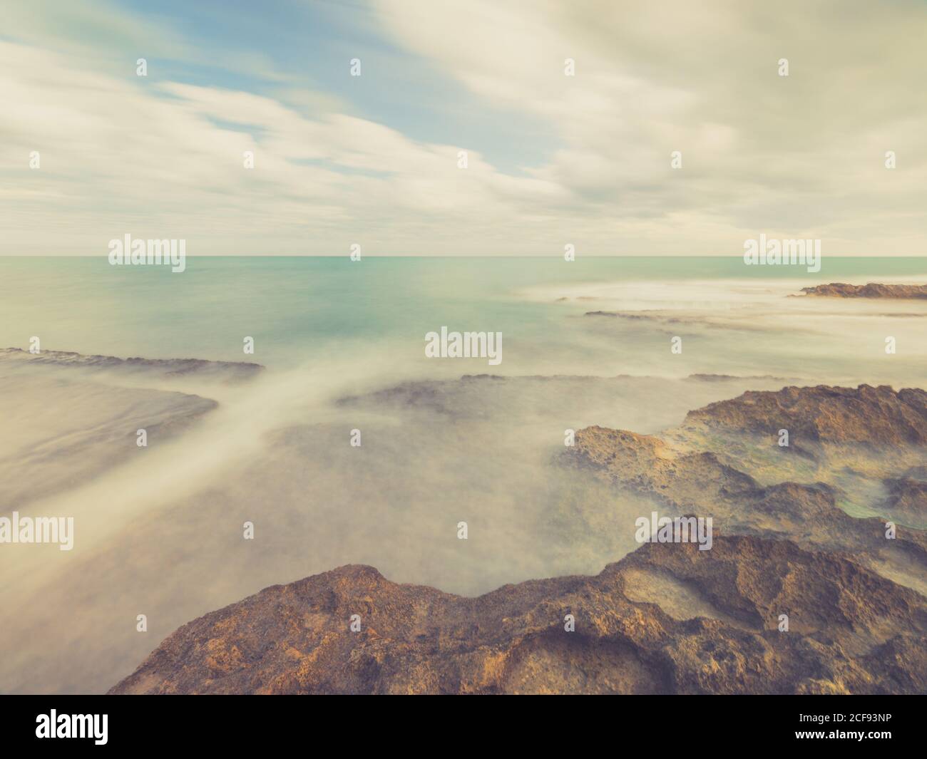 Beautiful rocky coast washed waves hi-res stock photography and images ...