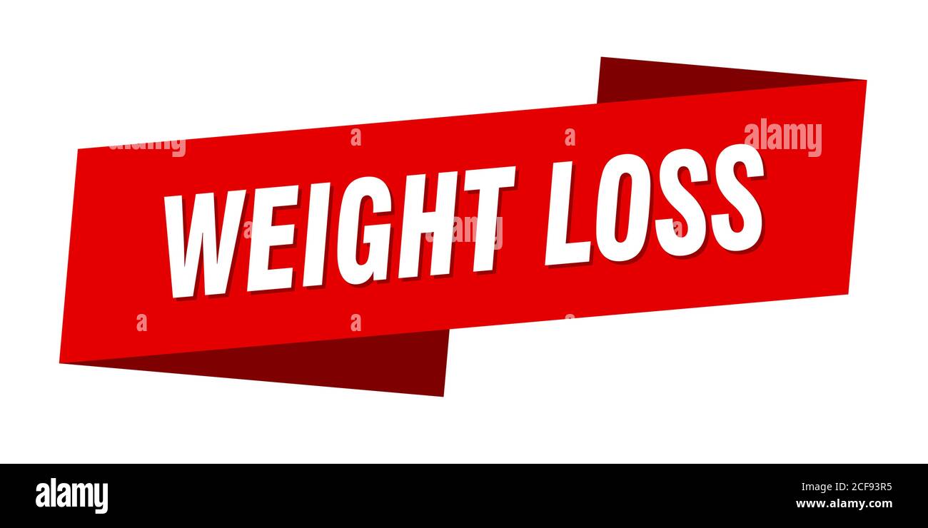 weight loss banner template. ribbon label sticker. sign Stock Vector ...