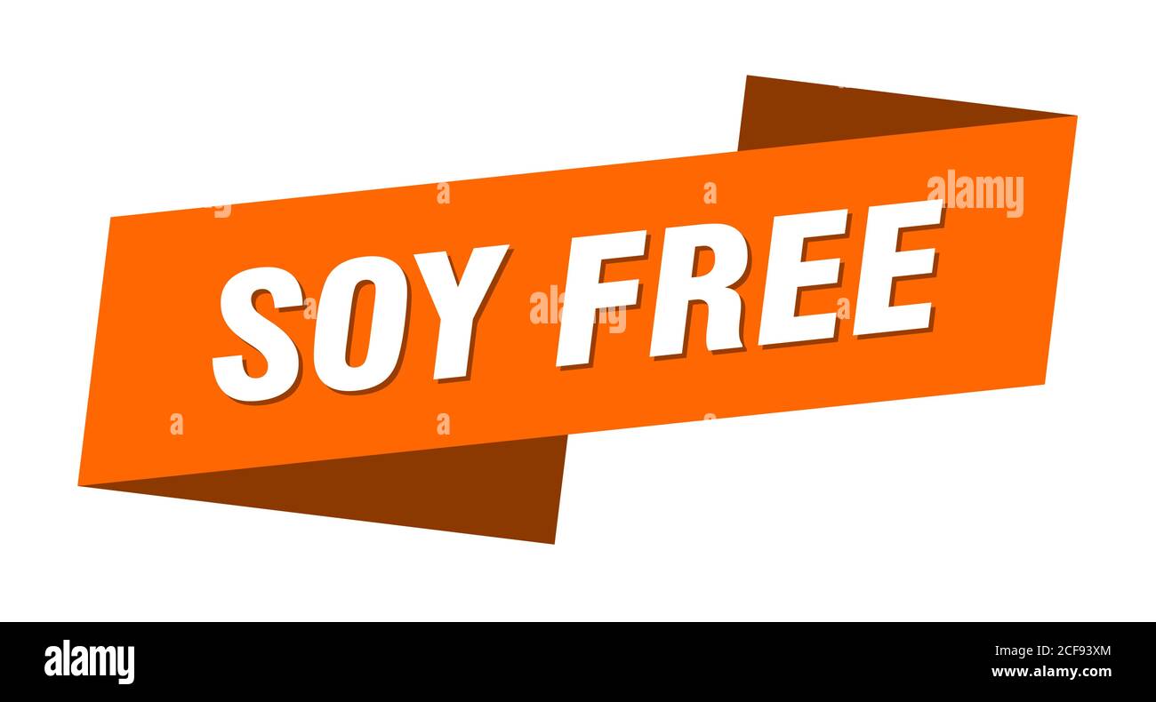soy free banner template. ribbon label sticker. sign Stock Vector Image ...