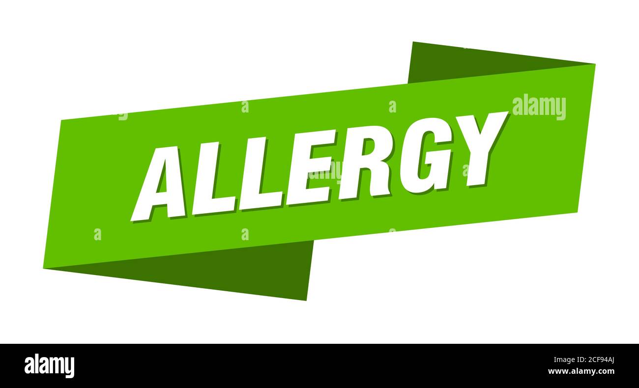 allergy banner template. ribbon label sticker. sign Stock Vector Image ...