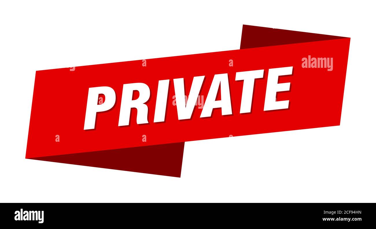 private banner template. ribbon label sticker. sign Stock Vector Image ...