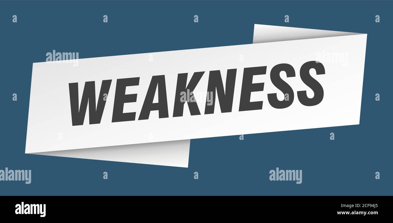 weakness banner template. ribbon label sticker. sign Stock Vector Image ...