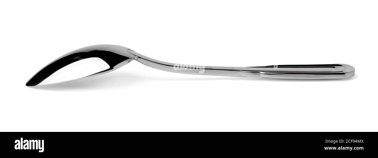 Metal steel spoon isolated on white background Stock Photo - Alamy